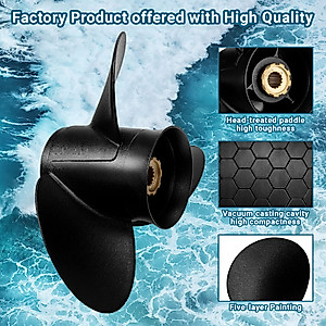 ADP 14 1/2 x19 | 48-832830A45 Upgrade OEM Aluminum Outboard Propeller fit Mercury Engines 135-300HP&Mercruiser Alpha One Propeller, 15 Spline Tooth. Hub Kits Included,14.5 x 19 Hp, RH