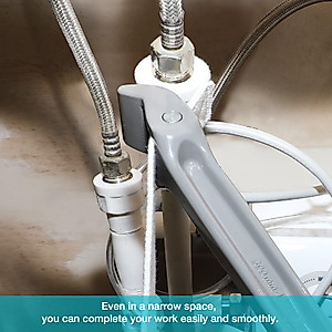 DURATECH Strap Wrench 12" Handle, Adjustable Nylon Strap Pipe Wrench, Oil Filter Strap Opener Wrench