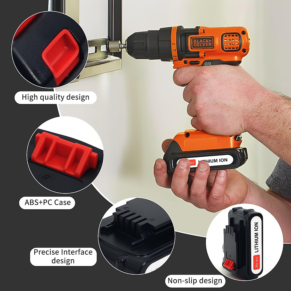 GWELEC 2-Pack 20V 4.0Ah Lithium Battery for Black and Decker 20 Volt MAX Replacement Battery Compatible with LBXR20 LB20 LBX20 LBX4020 LB2X4020 Tools 4000mah