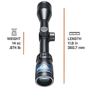 Bushnell Banner Dusk & Dawn 3-9x40 Matte Black Multi-X Reticle Riflescope with Scope Rings (3.46" Eye Relief)
