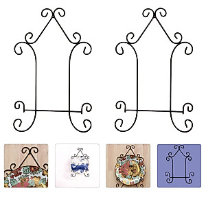YARNOW 4 Pcs Plate Hangers Plate Holder for Wall Artwork Display Support Canvas Painting Holder Rack Artwork Wall