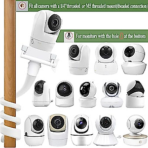 Universal Baby Monitor Mount.JAMYOK Baby Camera Holder Compatible with VTech VM901 / VM919HD/VAVA/HIPP Baby Camera,Baby Monitor Shelf for Crib Nursery Compatible with Most Baby Monitors