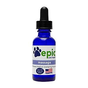 Massage -Natural, Electrolyte, Odorless Pet Supplement That Relaxes Tired and Cramping Muscles (Dropper, 1 Ounce)