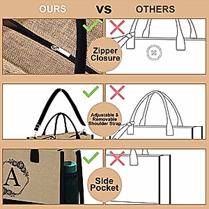 YOOLIFE Birthday Gifts for Women, Mothers Day Mom Birthday Gifts Friends Female Friendship Teacher Retirement Graduation Bridal Shower Bridesmaids Gifts Travel Beach Initial Tote Bag for Women S