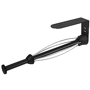 Single Hand Paper Towel Holder, Black Paper Towel Holder with Ratcheting Mechanism Paper Towel Dispenser Wall Mount Under Cabinet Paper Towel Holder Self-Adhesive or Drilled for Kitchen Bathroom RV