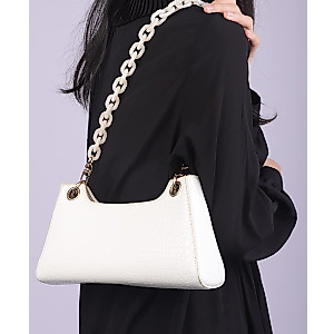 Chargances Resin Handbag Chain Strap 60cm Length Purse Chain Cross-Body Bag Chain Strap with Mental Clasp for Women Girls