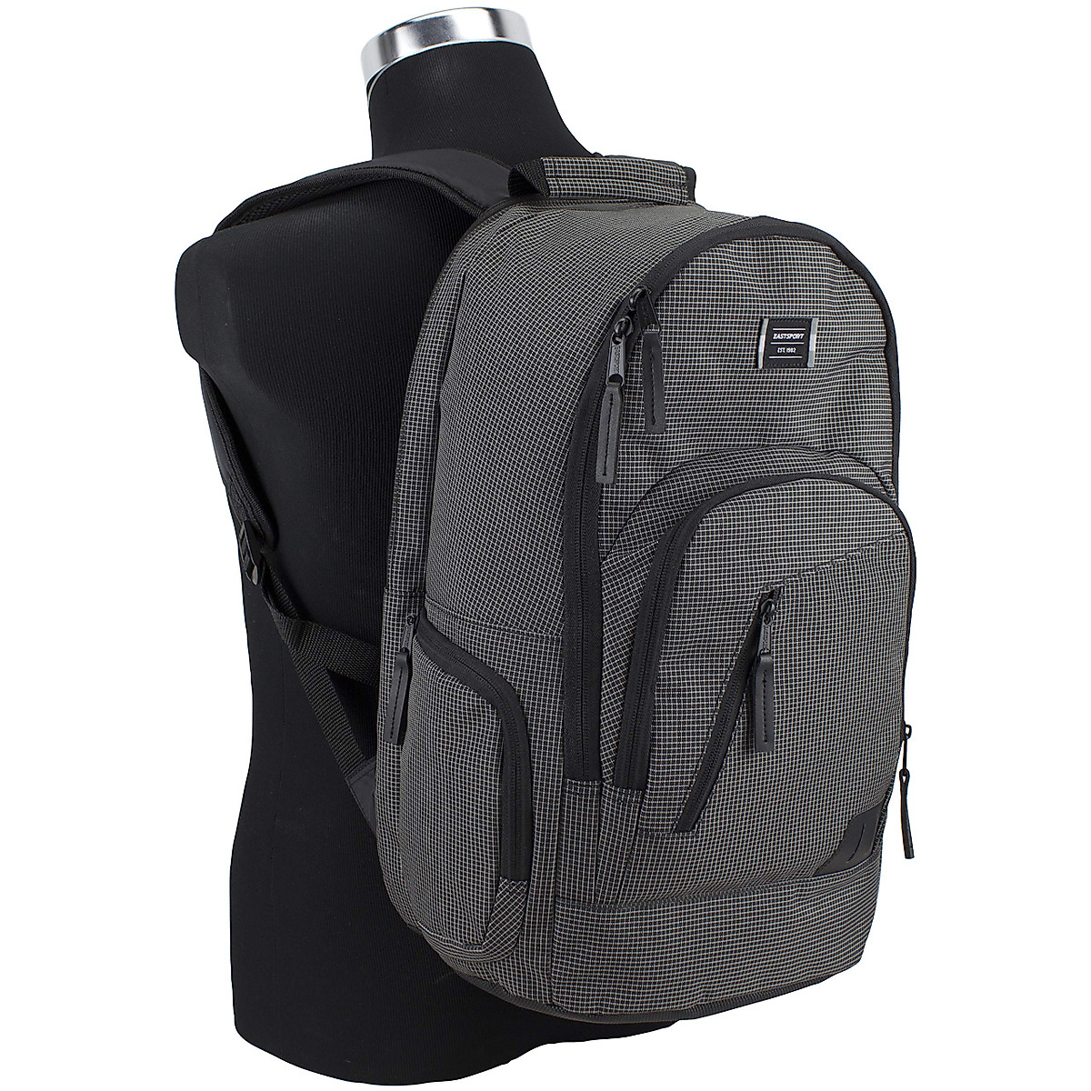 Eastsport Limited Edition Sergent Backpack, Black and White Ripstop Print