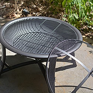 ZLXDP Camping Fire Pit Bonfire Stove Bonfire Activity Wood Basket Black Garden Decoration Wood Stove Heating Furnace with Baking Net