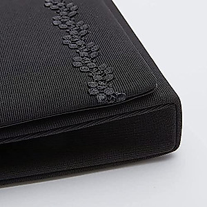 Ava&Lina Black Clutch Purse Women Evening Handbag Top Handle Bag