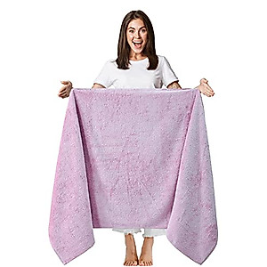 TEXTILOM 100% Turkish Cotton Oversized Luxury Bath Sheets, Jumbo & Extra Large Bath Towels Sheet for Bathroom and Shower with Maximum Softness & Absorbent (40 x 80 inches)- Lilac