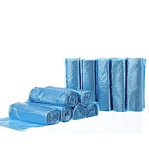 CoCocina 25 Rolls Clear Trash Bag Garbage Bags Liners Bags Strong Bags for Kitchen Bathroom Office - Yellow