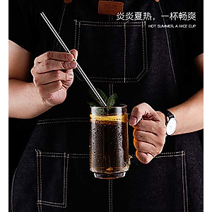 Reusable Metal Straws 50Pack,8.5"Stainless Steel Straws In Bulk 215x6mm Straight Bent Curved Drinking Straws for 20oz Tumblers Yeti Mugs (Silver straight straw-50Pack-215)