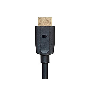 Monoprice 8K Ultra High Speed HDMI Cable - HDMI 2.1, 8K@60Hz, 4K@120Hz, 48Gbps, HDR, VRR, 15ft, Black