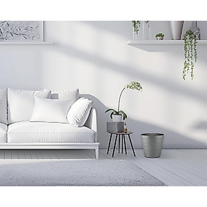 Zuvo Plastic Paper Bin 8L - Shatter-Proof Waste Basket for Office Desk & Bedroom Bin - Ideal Paper Bin with Wave Design - Grey