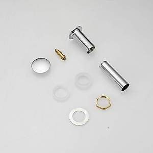 BWE Chrome Pop Up Sink Drain Fits Bathroom Standard Sink Hole 1-1/2" to 1-3/4"Bathroom Faucet Vessel Vanity Sink Drain Stopper Without Overflow