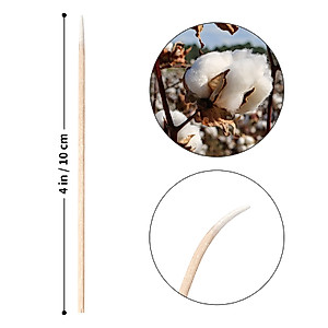 CHEFBEE 500 Count Microblading Cotton Swab Pointed Tip, Wood Cotton Stick Makeup Cosmetic Applicator, Tattoo Permanent Supplies