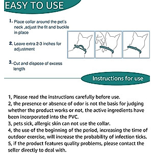Natural Flea and Tick Collar for Small Dogs - Safe Prevention and Control of Pests on Puppies - Waterproof and Long-Lasting - Includes Free Comb and Tick Tweezer - 2-Pack, 13.8 Inches
