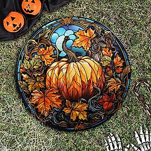 V VIBEPY 2D Flat All Over Printed, Pumpkin Wooden Sign, Fall Sign, Autumn Sign, Pumpkin Sign For Fall Decor, 8",12",18" Wood Sign, Autumn Decor, Fall Decorations (CSWS-EPHG-51197001)