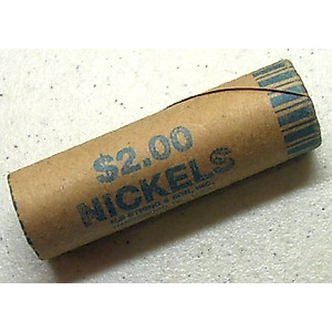 Circulated Liberty V Nickels, Roll of 40 Coins