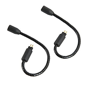 FECAMOS MMCX to 2 Pin 0.78mm Adapter Cable, Gold Plated Interface MMCX to 2 Pin 0.78mm Adapter Universal 2pcs Small OFC Wire Core for ZS3 for ZST for AS06