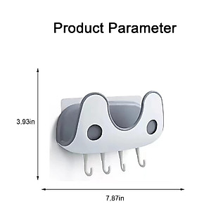 SOLBUM Pot Lid Organiser Pot lid organiser on the wall Wall Mounted Pot Lid Holders with Adjustable Hooks for Kitchen Wall Mount,Pot Lid Rack Rest Stand (White)