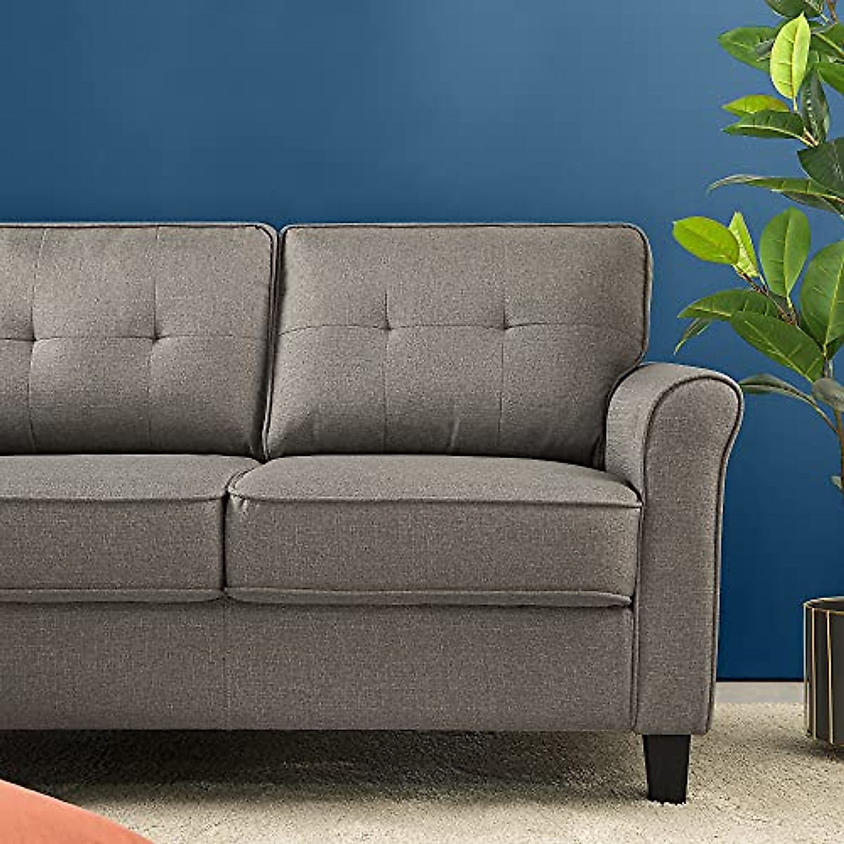 ZINUS Sayan Loveseat with USB Ports, Tool-Free, Easy Assembly, Sand Grey