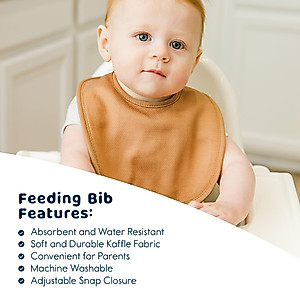 Tiny Twinkle Baby Feeding Bibs 8 Pack - Waterproof and Absorbent Infant Drool and Feeding Baby Bibs (Girl Set 8-Pack)