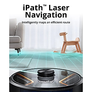 eufy by Anker, RoboVac X8 Hybrid, Robot Vacuum and Mop Cleaner with iPath Laser Navigation, Twin-Turbine Technology generates 2000Pa x2 Suction, AI. Map 2.0 Technology, Wi-Fi, Perfect for Pet Owner