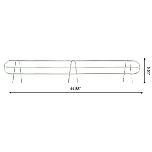 Home Storage Space HSS Wire Shelf Back Ledge, Fits on 48" Wide Wire Shelf, Chrome Color, 2-Pack
