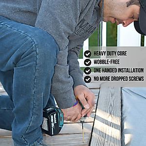 Velocity 2 1/2 Inch Deck Screws (Size #9), Self Tapping Exterior Wood Screws Tan Rust Resistant Coating, Stick-Tight Technology, Hexstix T25 Torx Bits, Contractor Pack (350 Pieces)