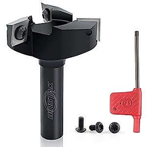 CNC Spoilboard Surfacing Router Bit, 1/2" Shank 2" Cutting Diameter, Insert Carbide Slab Flattening Router Bit Planing Bit Wood Planer Bit by BINSTAK
