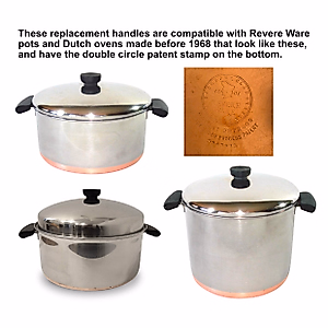 Replacement Vintage Revere Ware Pot/dutch Oven Handle Pair (2-screw)