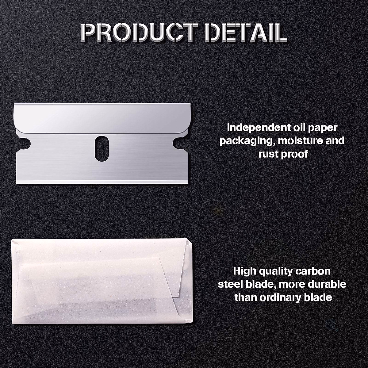 20 Pieces Single Edge Cutter Blade Industrial Razor Blades for Scraper, Safety Straight Edge Razors, Box Carton Cutter Replacement Blades, Glass and Paint Scraper Razor Blades