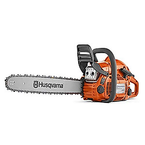 Husqvarna 445 Gas Chainsaw, 50-cc 2.8-HP, 2-Cycle X-Torq Engine, 18 Inch Chainsaw with Automatic Oiler, For Wood Cutting and Tree Trimming