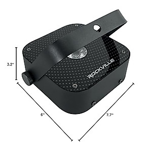 Rockville Mini RF1 V2 Black Recharegable Wash Light, RGBWA+UV, 12 Watts,| 4-Channel RF with Incldued Remote, 15 Hours Battery Life, Perfect for Parties, DJs, Events