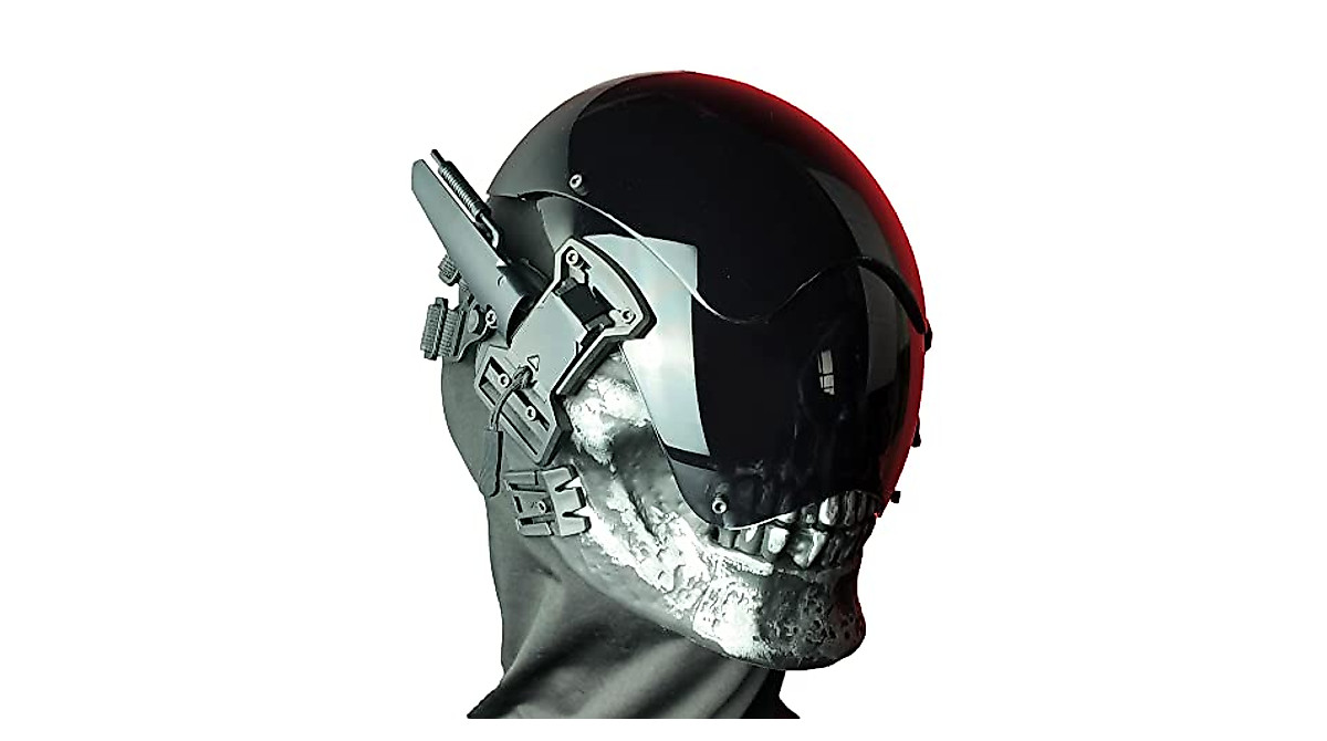 Cyberpunk Skull Mask - Futuristic Halloween Costume