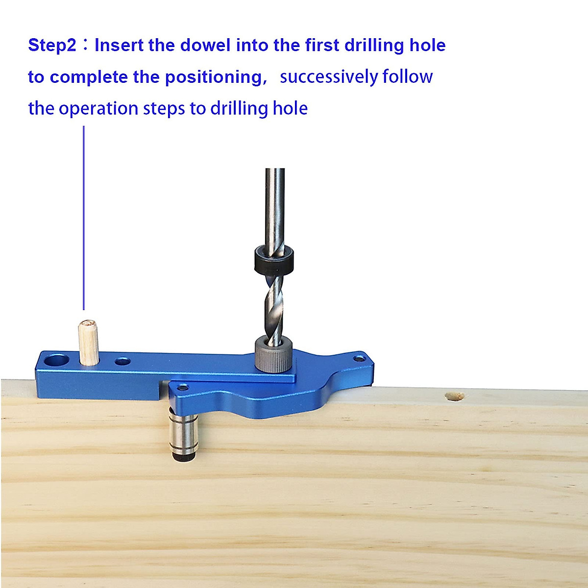 Drill Hole Guide Jig, Aluminium Alloy Dowel Drilling Locator Tool Locate Tool Self Centering Doweling Jig Drill Hole Guide Dowel Jig Kit for Woodworking