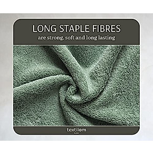 TEXTILOM Turkish Hand Towels for Bathroom – Hotel and Spa Quality & Soft & Absorbent & Quick Dry Bathroom Hand Towels – 100% Cotton Turkish Hand Towel Set of 4 (16 x 28 inches) - Green