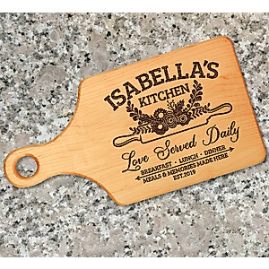 Personalized Cutting Board For Mom Custom Cutting Board Mothers Day Chopping Board Paddle Wood Engraved