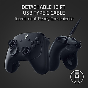 Razer Wolverine V3 Tournament Edition Wired Gaming Controller: Licensed for Xbox Series X|S, Xbox One, Windows PC - 6 Remappable Buttons - Fast Triggers - USB-C Cable - Wired Tournament Mode - Black