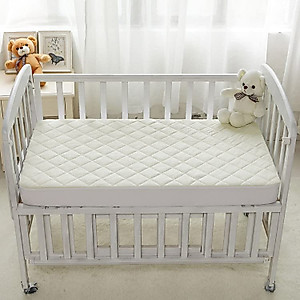 Waterproof Crib Mattress Protector Pad - 2 Pack - Washable and Comfy Crib Mattress Protector Baby Fitted Bed Sheets (52*28*9 inches)