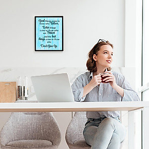 Believe, Don't Give Up - Inspirational Wall Art, Motivational Quotes Wall Print with Rustic Wood Design for Home Decor, Office Decor & Classroom Decor. Reminder to Persevere! Unframed - 8x10