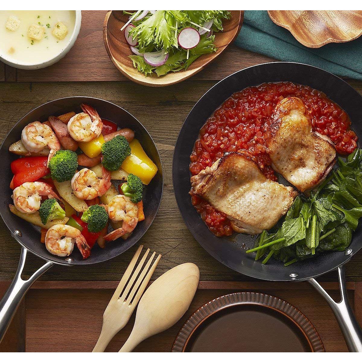 Vita Craft 2006 Rust Resistant, Non-Sticking, Super Iron, Deep Fry Pan, 11.0 inches (28 cm), Frying Pan, Made in Japan, Artisan Squeeze Processing, Gas IH Compatible