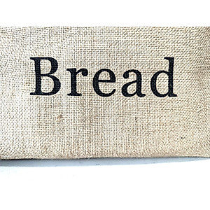 KINTNER DESIGNS Bread Storage Bin- Burlap basket for keeping Bread, Rolls and other items for Kitchen Counter or Pantry