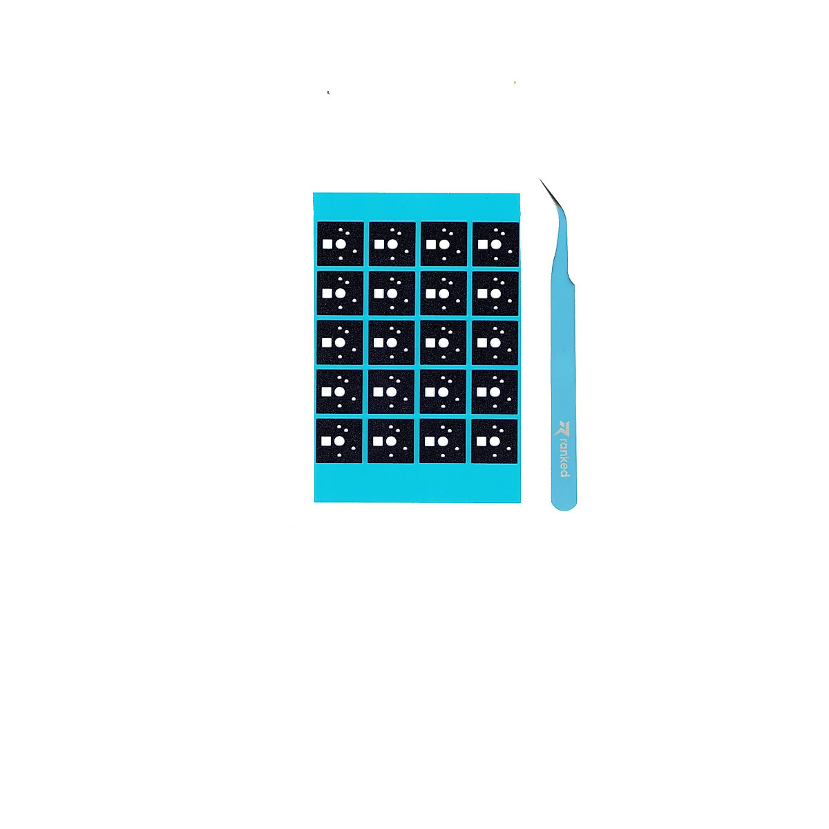 Ranked Premium Switch Pads Kit for DIY Custom Mechanical Keyboard | EVA Foam | 0.5mm Thick (EVA 120 Pcs + 1 Tweezers)