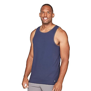 Colosseum Active Men's Performance Four Way Stretch Weight Lifting Tank Top (Navy, Small)