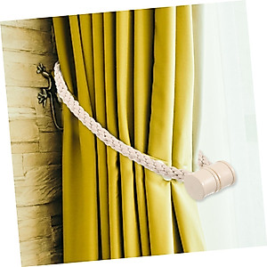 ULTECHNOVO 2 Pcs Curtain Magnetic Button Hebillas Magneticas para Cortinas Hebillas Magnéticas para Cortinas Decorative Curtain Tiebacks Weave Rope Curtain Tiebacks Curtain Tiebacks for Home