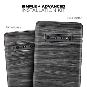 DesignSkinz Dark Slate Wood Protective Vinyl Decal Wrap Skin Cover Compatible with The Samsung Galaxy S20 (Screen Trim & Back Glass Skin)
