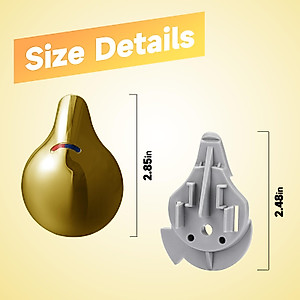 RP28595PB Shower Temperature Knob and Cover Single Metal Lever Handle Replacement Parts for Delta Shower Faucet, Polished Brass