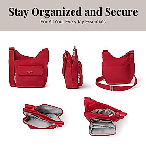 Baggallini womens Criss Cross, CHARCOAL CHEETAH, One Size